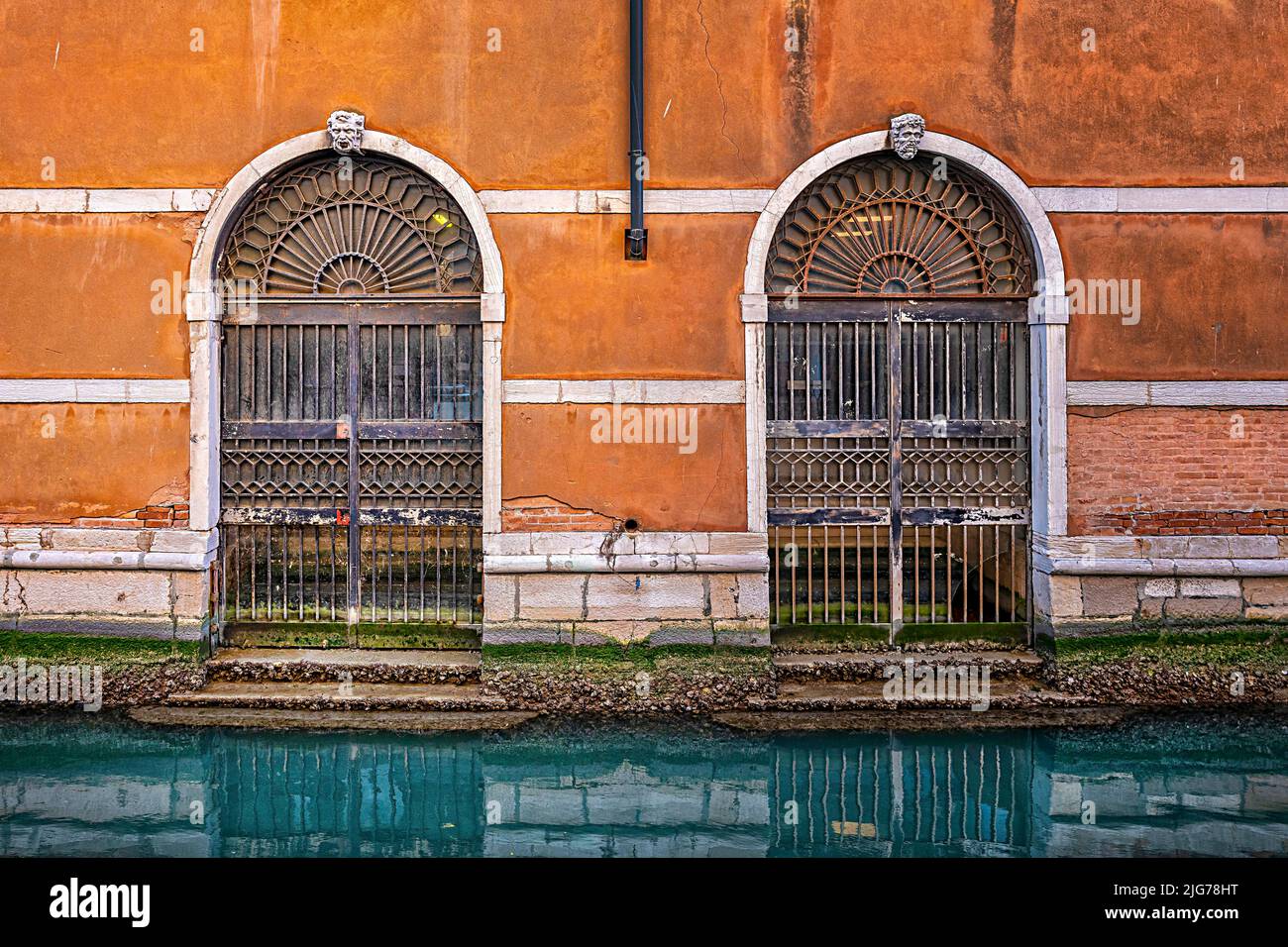 Entrance gate to a residential building on the Grand Canal in the ...