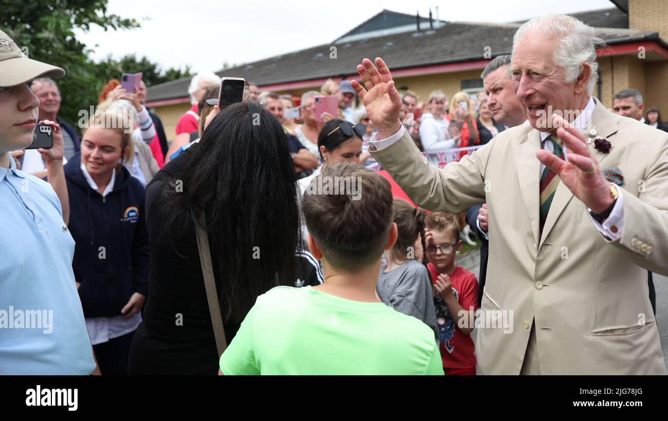 The Prince of Wales during a visit to Morecambe Fire Station to mark 21 ...
