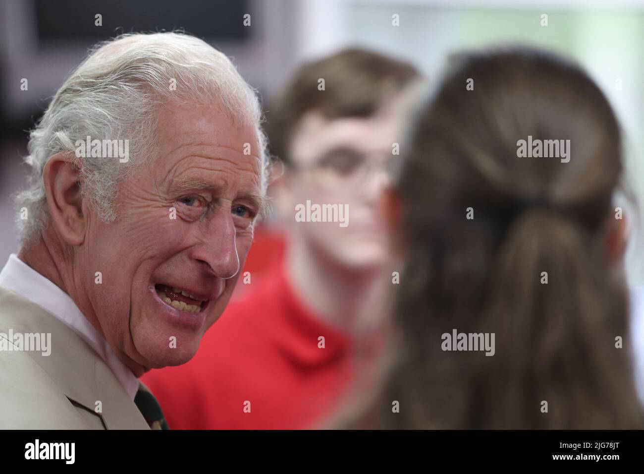 The Prince of Wales during a visit to Morecambe Fire Station to mark 21 ...