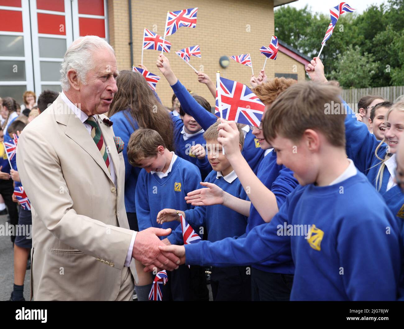 The Prince of Wales during a visit to Morecambe Fire Station to mark 21 ...
