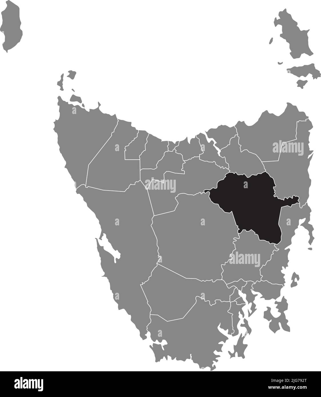 Northern midlands vector outline map hi-res stock photography and ...