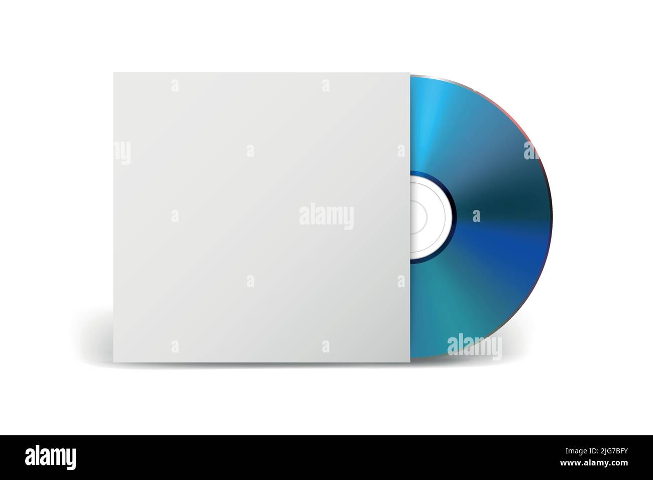 Vector 3d Realistic Blue CD, DVD with Paper Case Isolated on White. CD ...