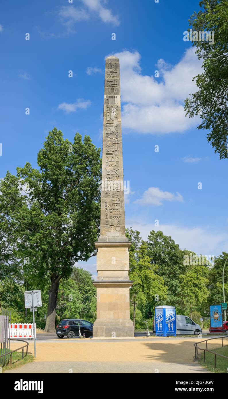 Obelisk, Main Avenue, Sanssouci Palace Park, Potsdam, Brandenburg ...