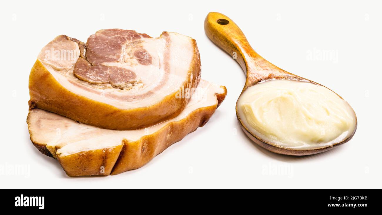 pork fat lard, pork fat used as a Brazilian culinary ingredient, bacon ...