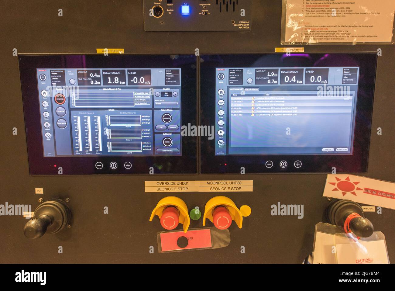 Remotely operated vehicle control room onboard vessel Stock Photo - Alamy