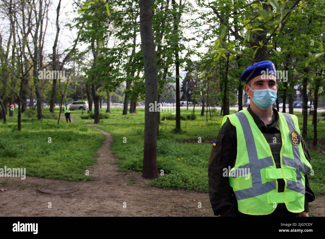 The personnel of the National Guard of Ukraine seen near the Kulykove ...