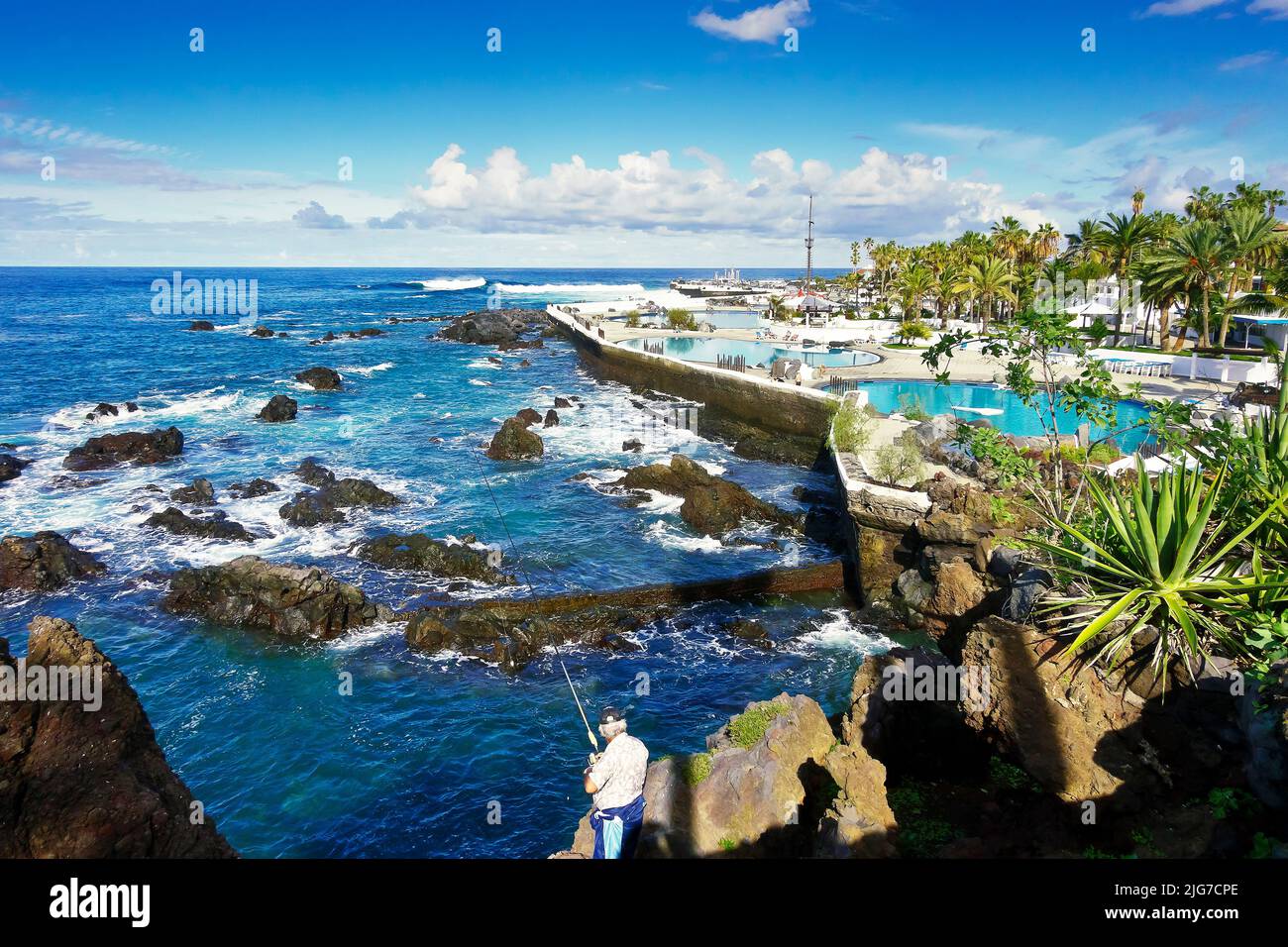 Puerto de la Cruz, Tenerife, Canary Islands - December 15, 2019: the ...