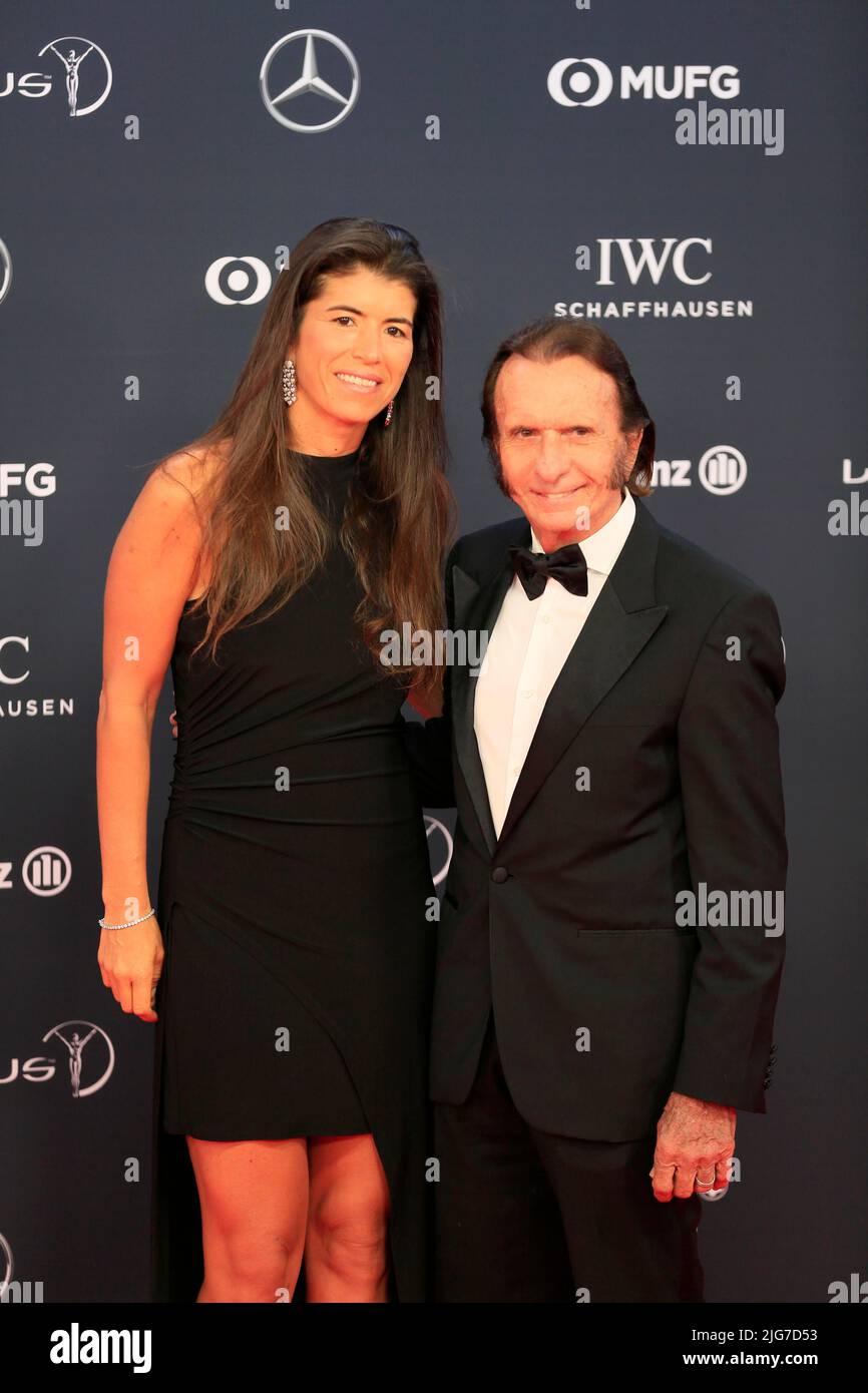 Emerson Fittipaldi, former Formula 1 racing driver, with woman Rossana ...