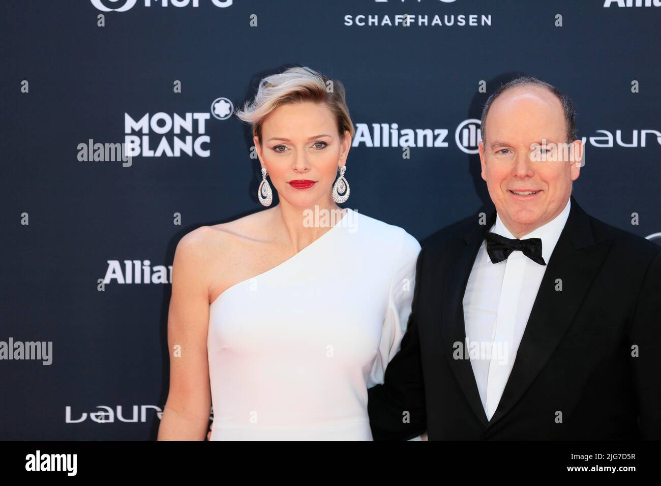 Prince Albert II and Princess Charlene of Monaco, Red Carpet, Laureus ...