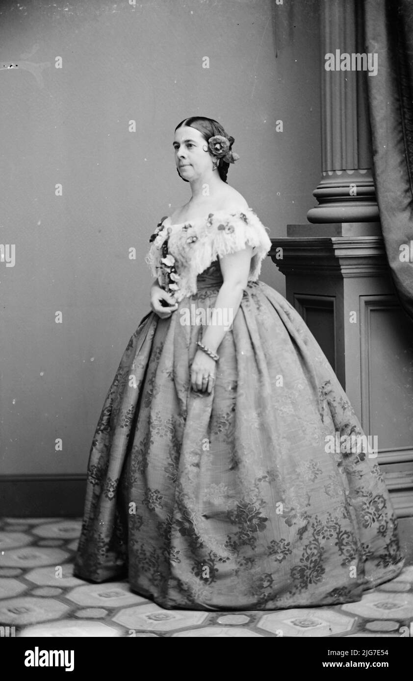 Anna Bishop, between 1855 and 1865. [British opera singer] Stock Photo ...