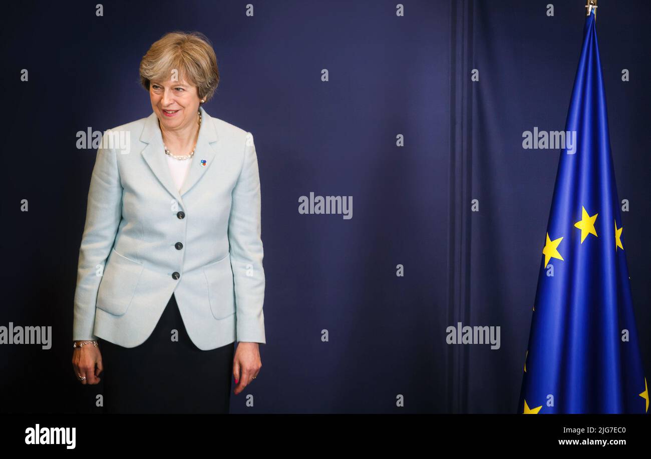 British Prime Minister Teresa May at the Fifth Eastern Partnership ...