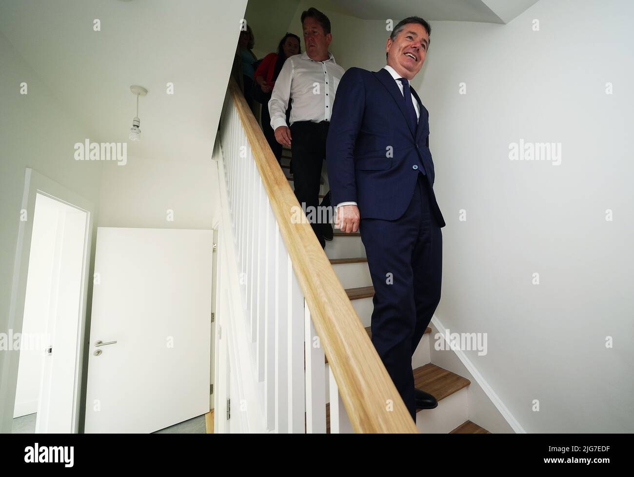 Minister for Finance Paschal Donohoe (right) and Minister for Housing ...