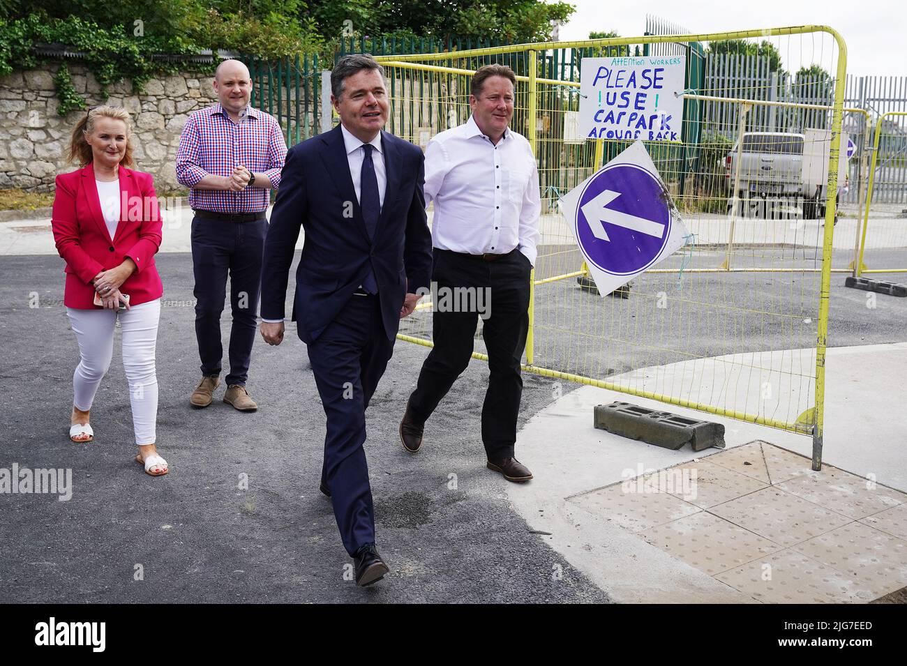 Minister for Finance Paschal Donohoe (second right), Minister for ...