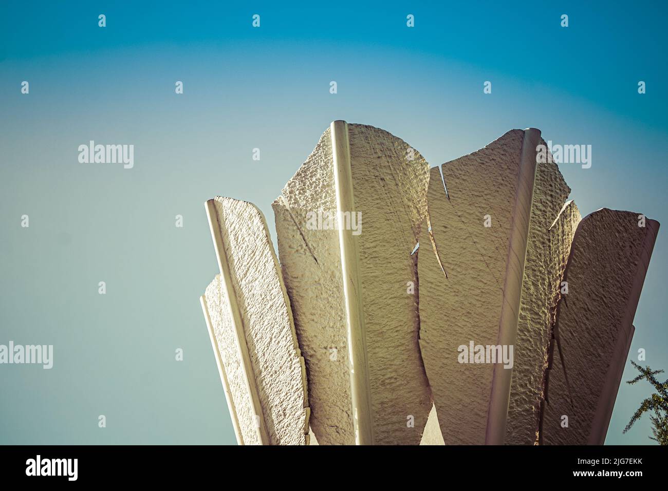 A sculpture of a shuttlecock is part of the grounds at the Nelson ...