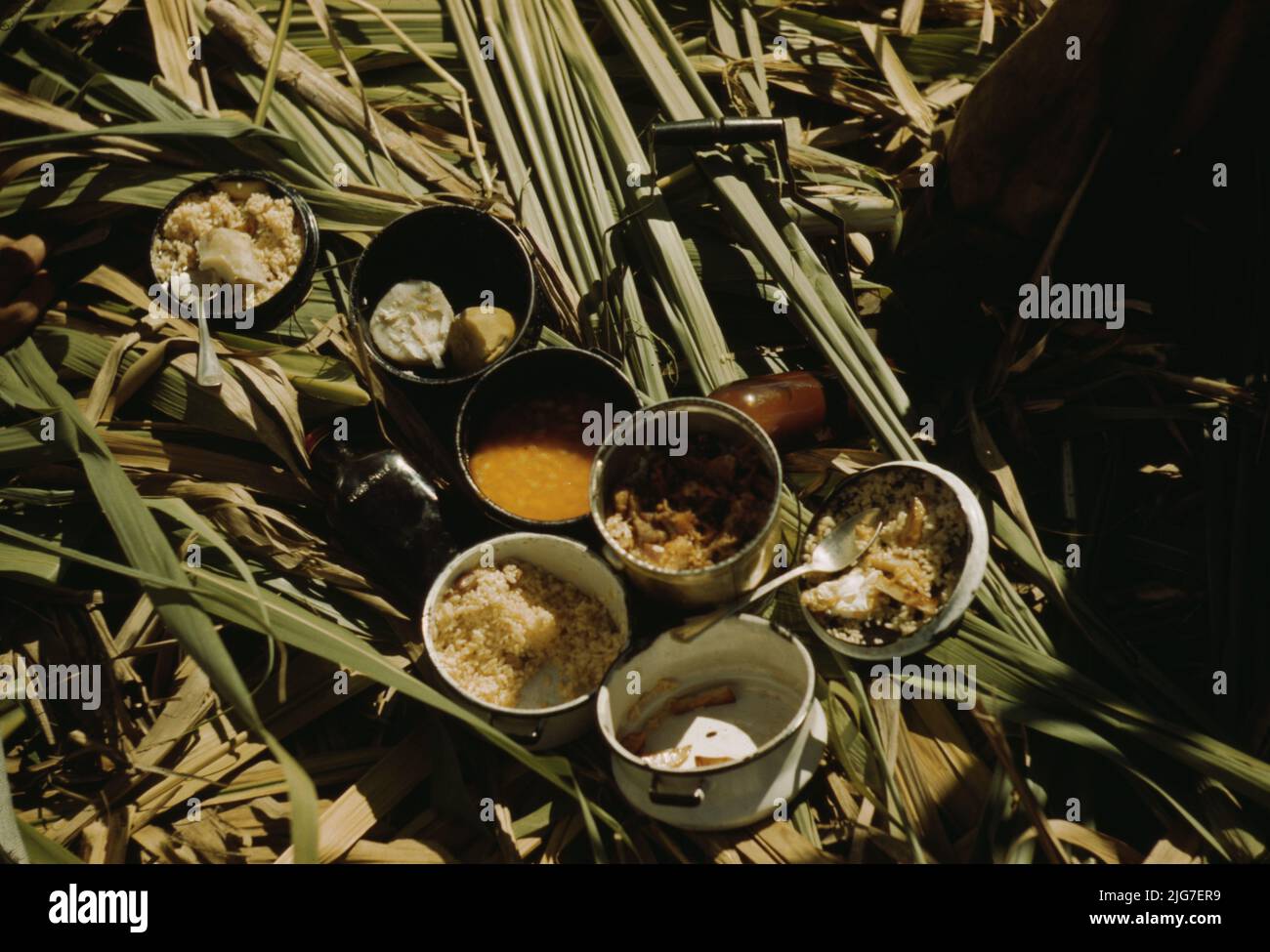Lunch of a sugar worker on a plantation, vicinity of Puerto Rico Stock ...