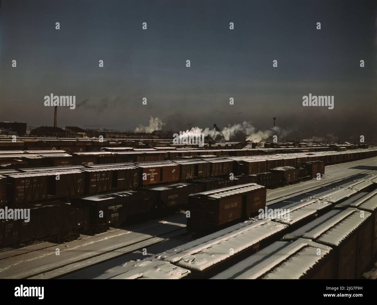 General view of a classification yard at C & NW RR's [i.e. Chicago and ...