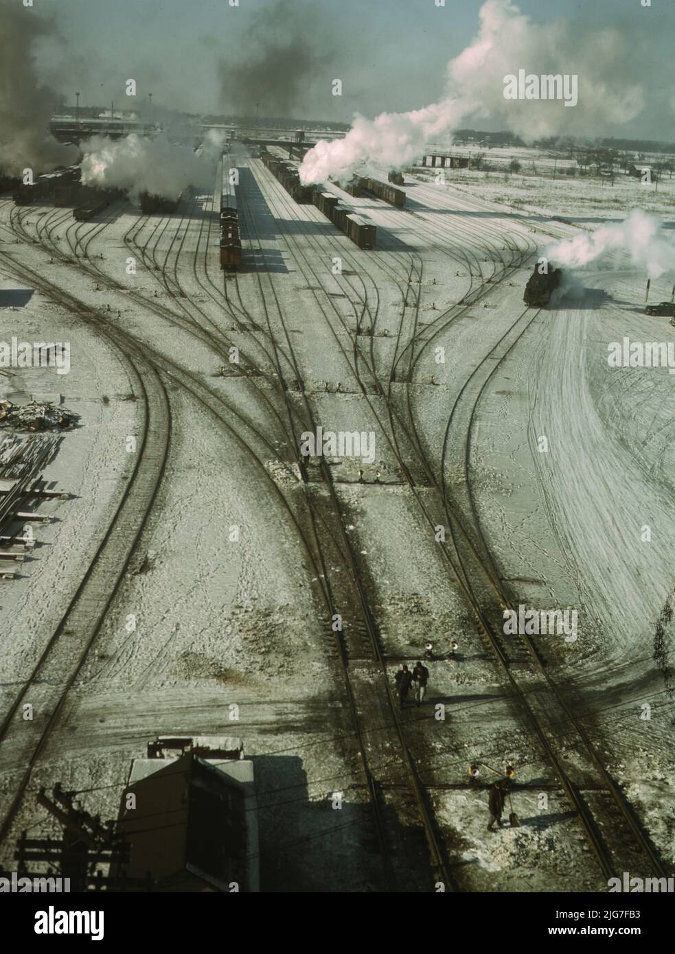 General view of one of the classification yards of the C & NW RR [i.e ...