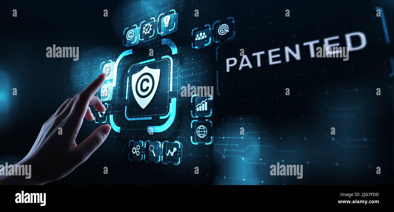 Patented Patent Copyright Law Business technology concept Stock Photo ...