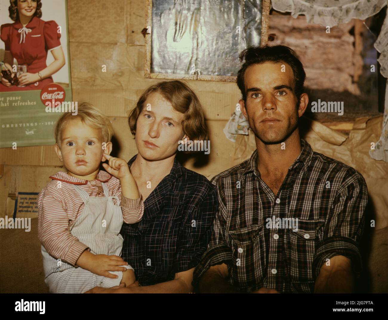 Jack Whinery, homesteader, with his wife and the youngest of his five ...