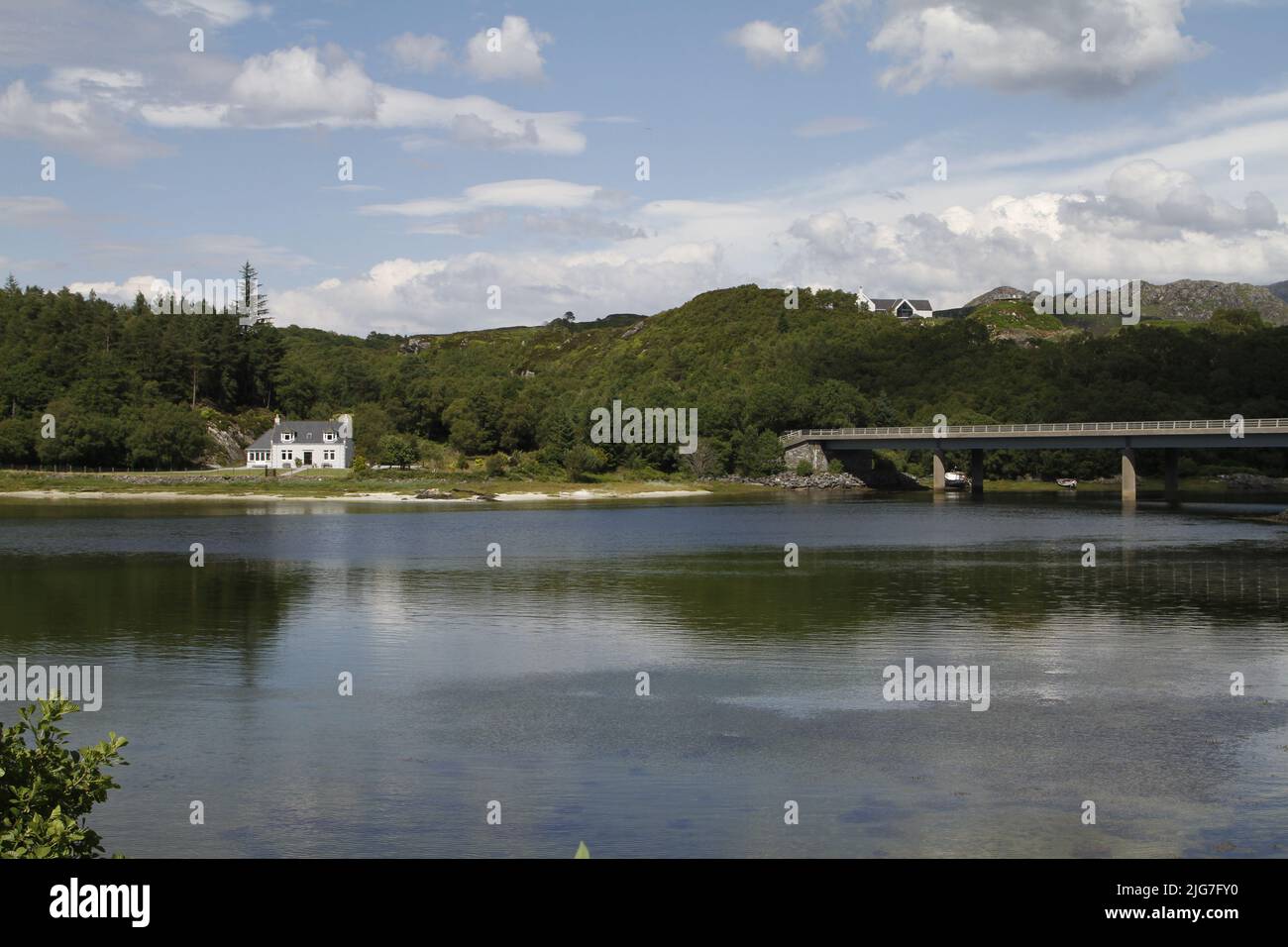 Bridge over the River Morar on the A830 at Morar, Lochaber Stock Photo ...