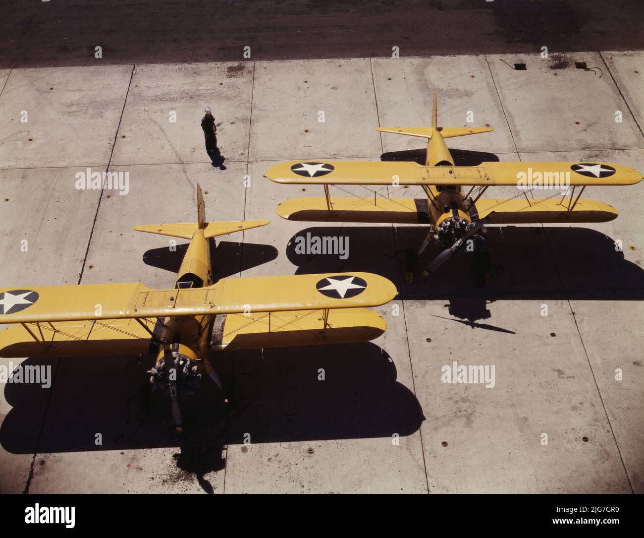 Navy N2S primary land planes at the naval Air Base, Corpus Christi ...