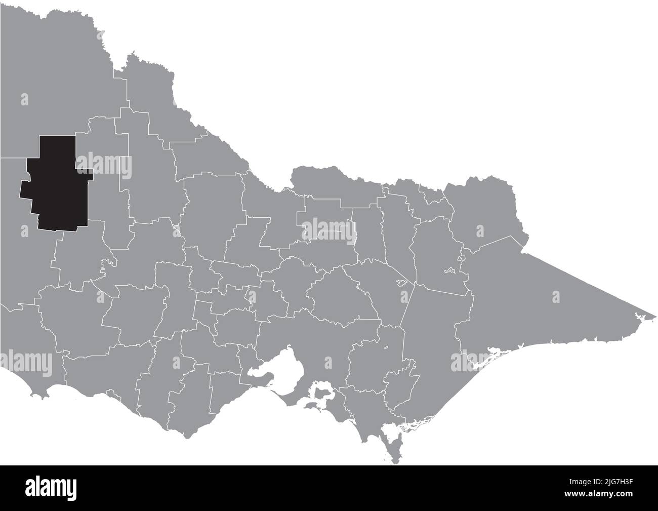 Locator map of the SHIRE OF HINDMARSH, VICTORIA Stock Vector Image ...