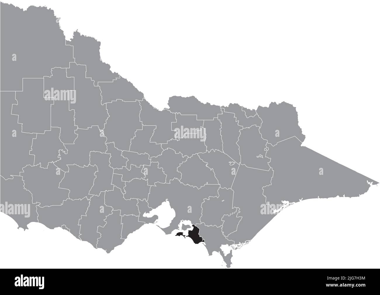 Locator map of the BASS COAST SHIRE, VICTORIA Stock Vector Image & Art ...