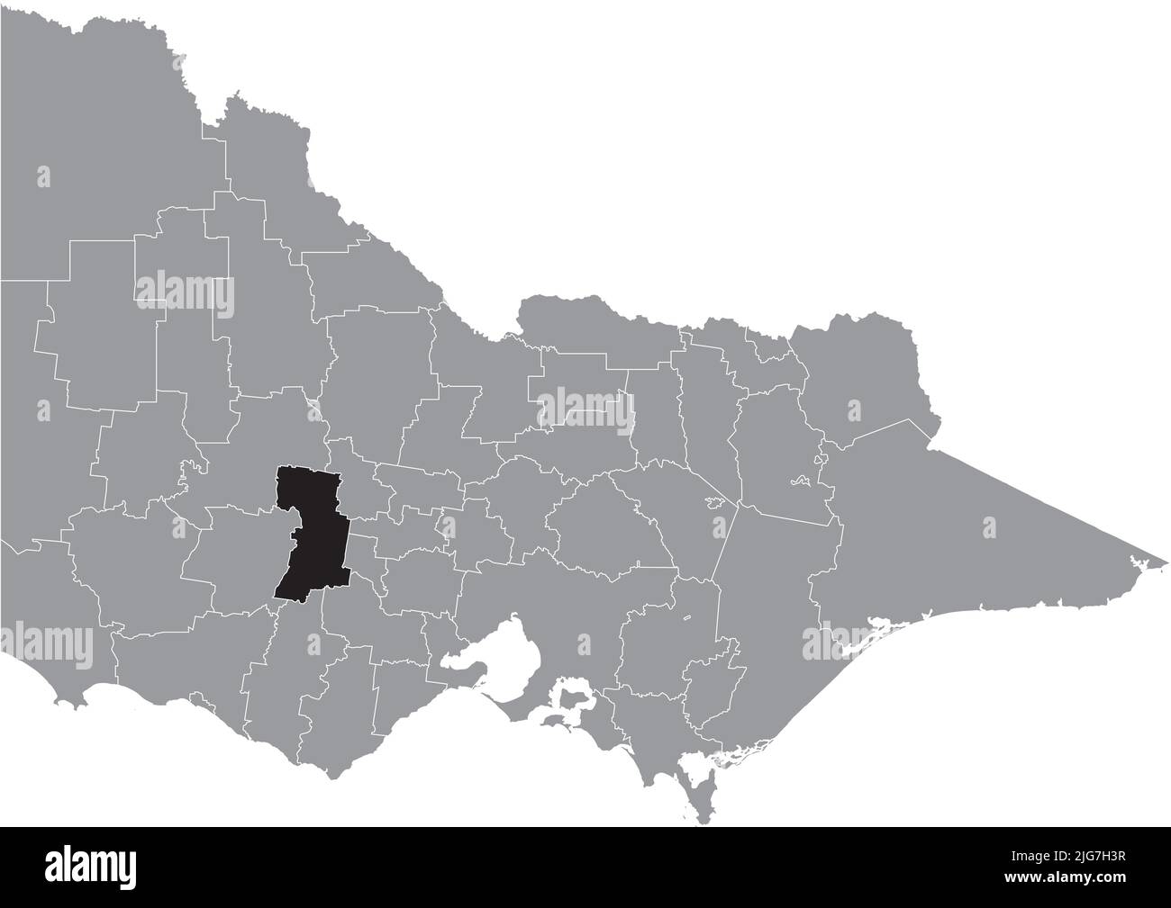 Locator map of the PYRENEES SHIRE, VICTORIA Stock Vector Image & Art ...