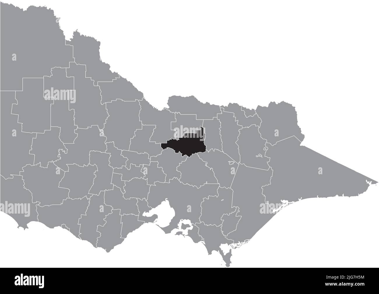 Locator map of the SHIRE OF STRATHBOGIE, VICTORIA Stock Vector Image ...