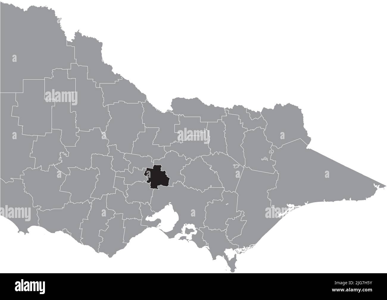 Locator map of the SHIRE OF MACEDON RANGES, VICTORIA Stock Vector Image ...