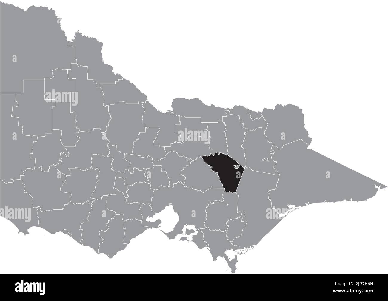 Locator map of the SHIRE OF MANSFIELD, VICTORIA Stock Vector Image ...