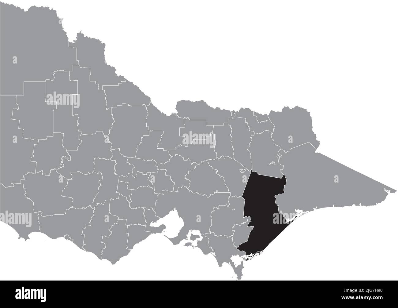 Locator map of the SHIRE OF WELLINGTON, VICTORIA Stock Vector Image ...