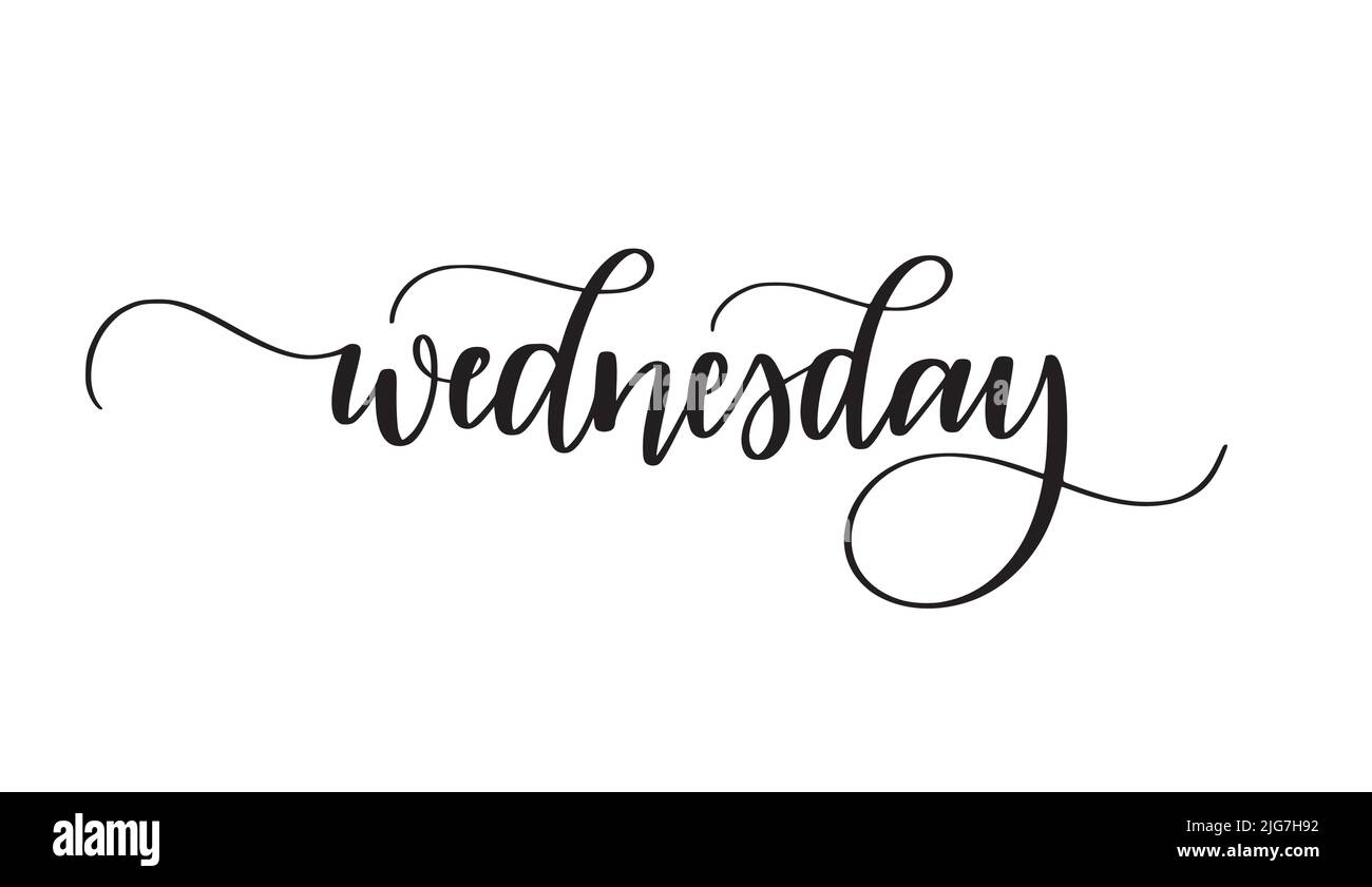 Wednesday cute modern calligraphy word Stock Vector Image & Art - Alamy