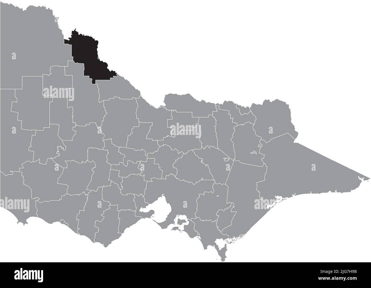Locator map of the RURAL CITY OF SWAN HILL, VICTORIA Stock Vector Image ...