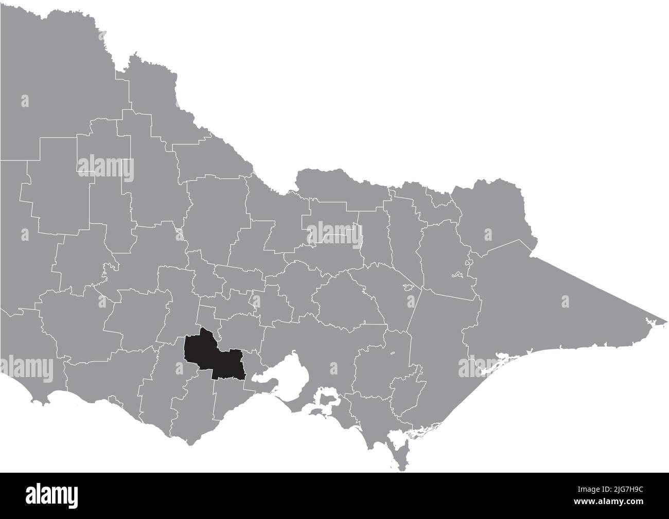 Locator map of the GOLDEN PLAINS SHIRE, VICTORIA Stock Vector Image ...