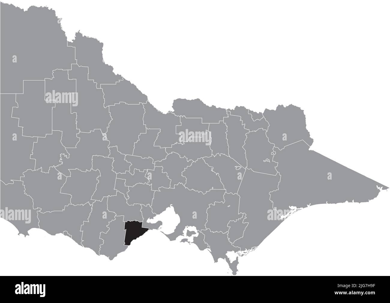 Locator map of the SURF COAST SHIRE, VICTORIA Stock Vector Image & Art ...