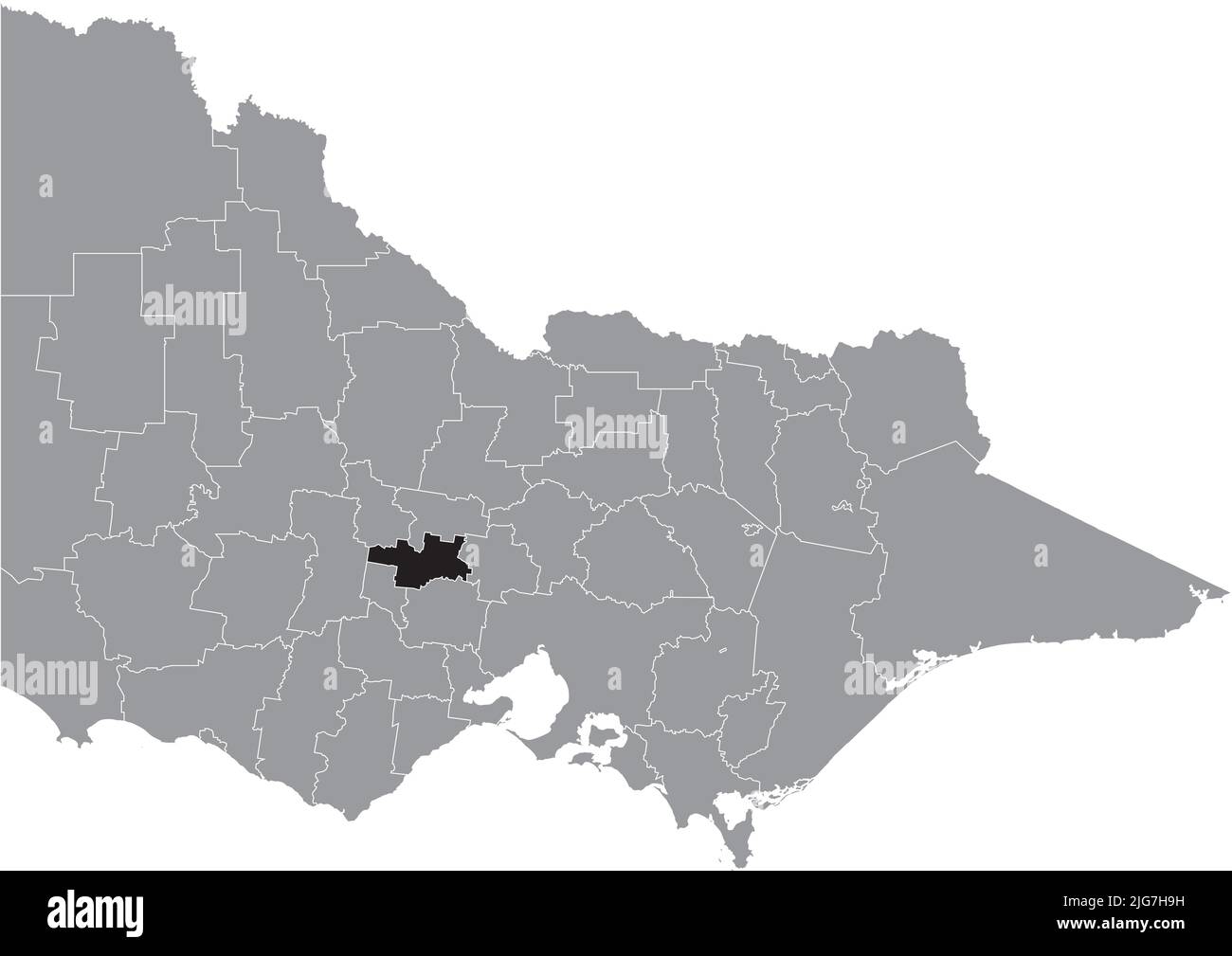 Locator map of the SHIRE OF HEPBURN, VICTORIA Stock Vector Image & Art ...