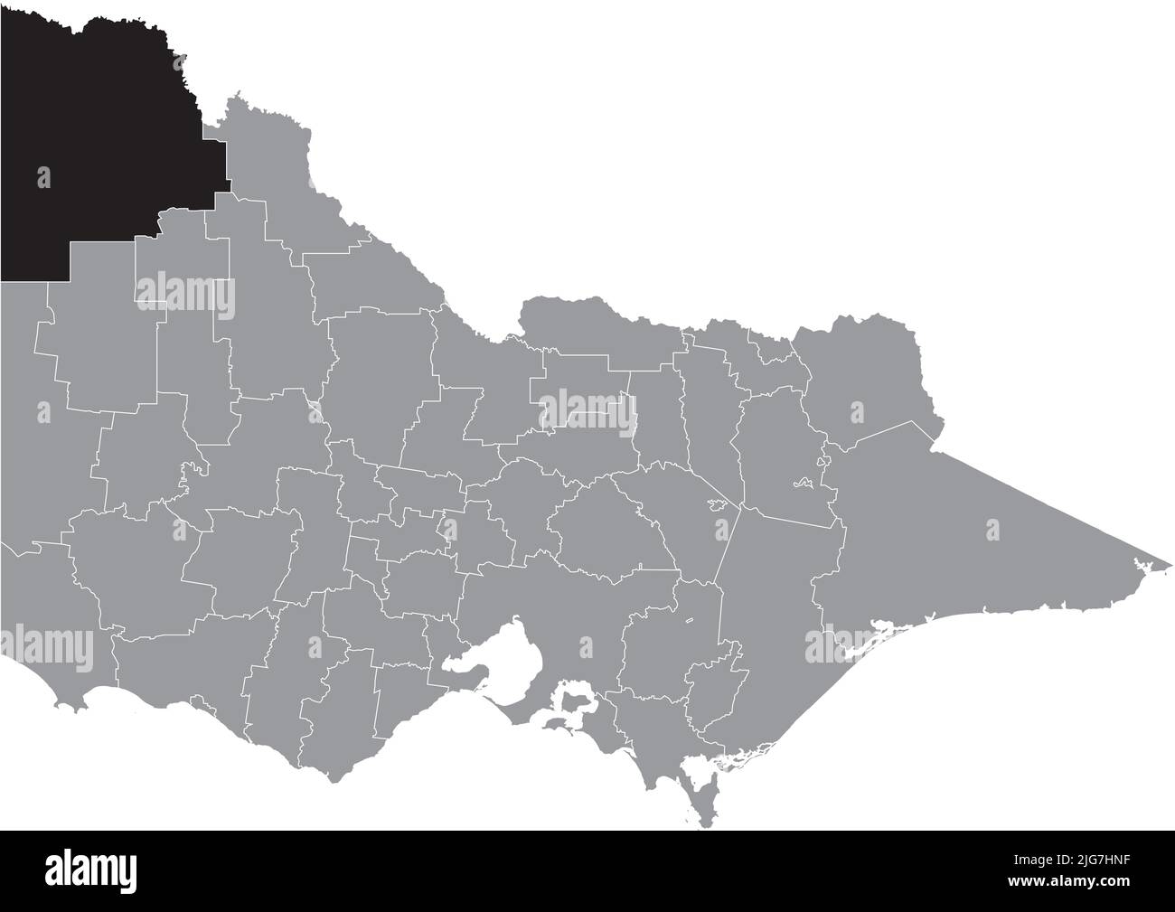 Outline map of mildura hi-res stock photography and images - Alamy