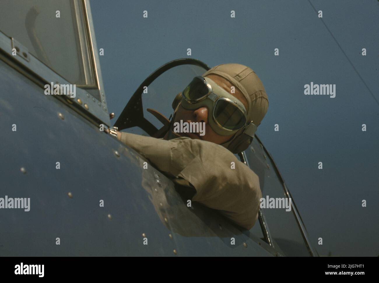 Marine lieutenant, glider pilot in training at Page Field, Parris ...