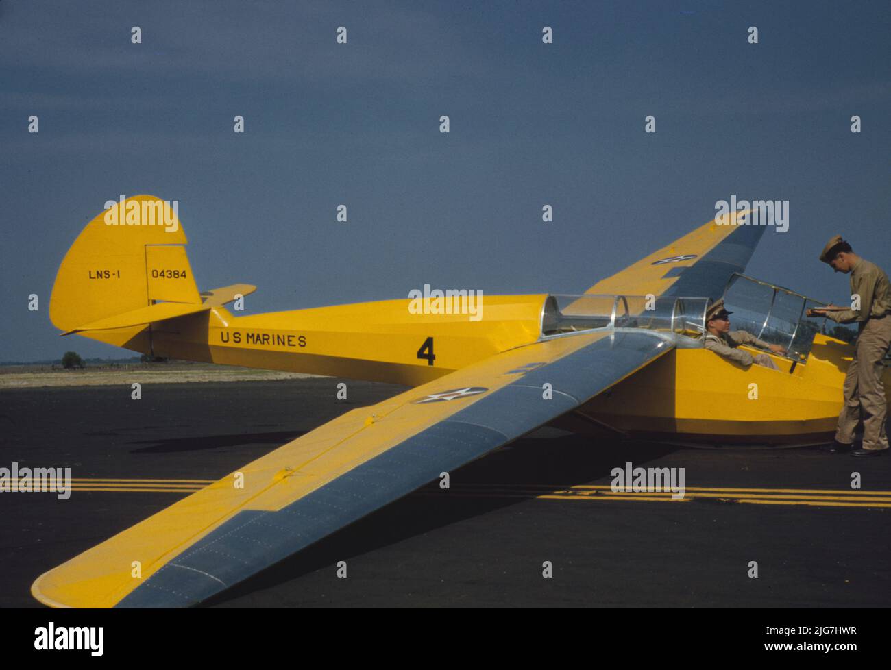 Marine glider in training at Page Field, Parris Island, S.C Stock Photo ...