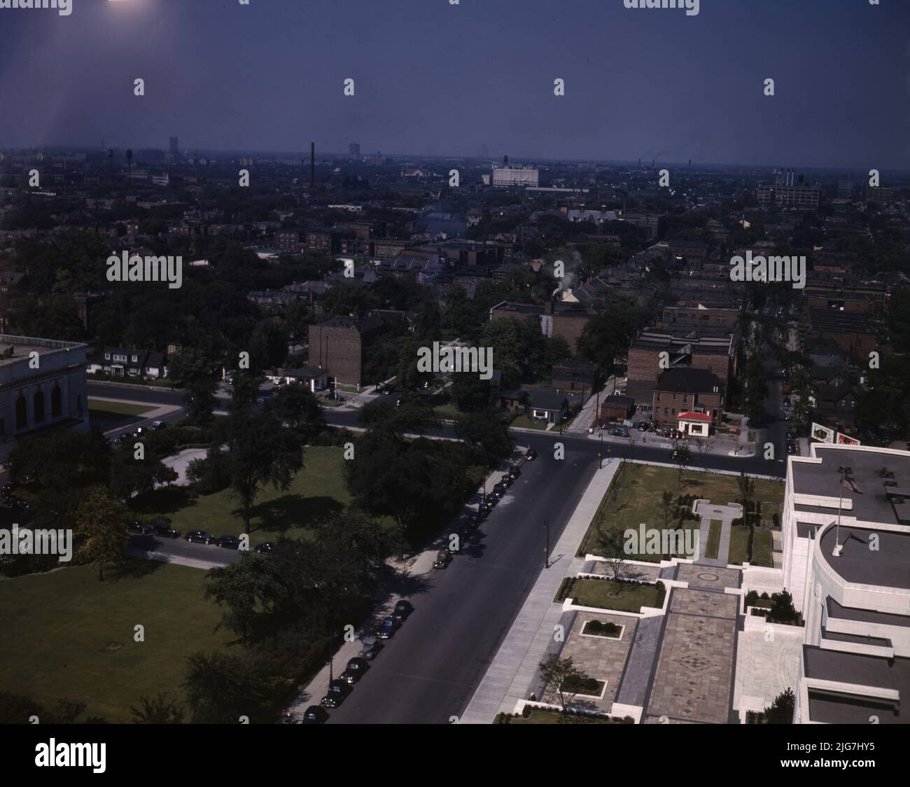 Looking east toward Rackham Building, Detroit, Mich. Photo shows the ...