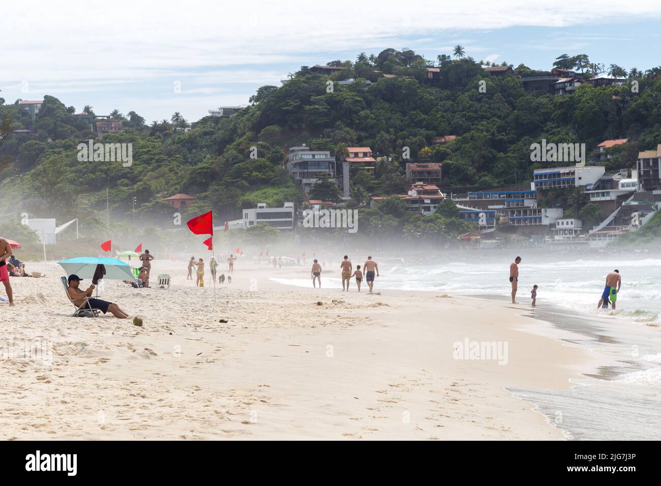 BARRA DA TIJUCA, RIO DE JANEIRO, BRAZIL - JANUARY 2, 2020: View of the ...