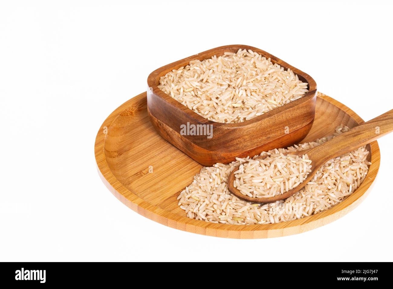 Raw Brown Rice - Basic Cereal For Food; Photo On White Background Stock ...