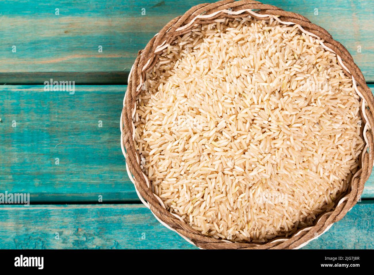 Organic Raw Brown Rice - Basic Cereal For Food Stock Photo - Alamy