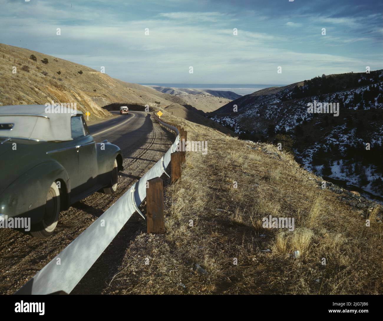 View along US 40 in Mount Vernon Canyon, Colorado. Photo shows the ...