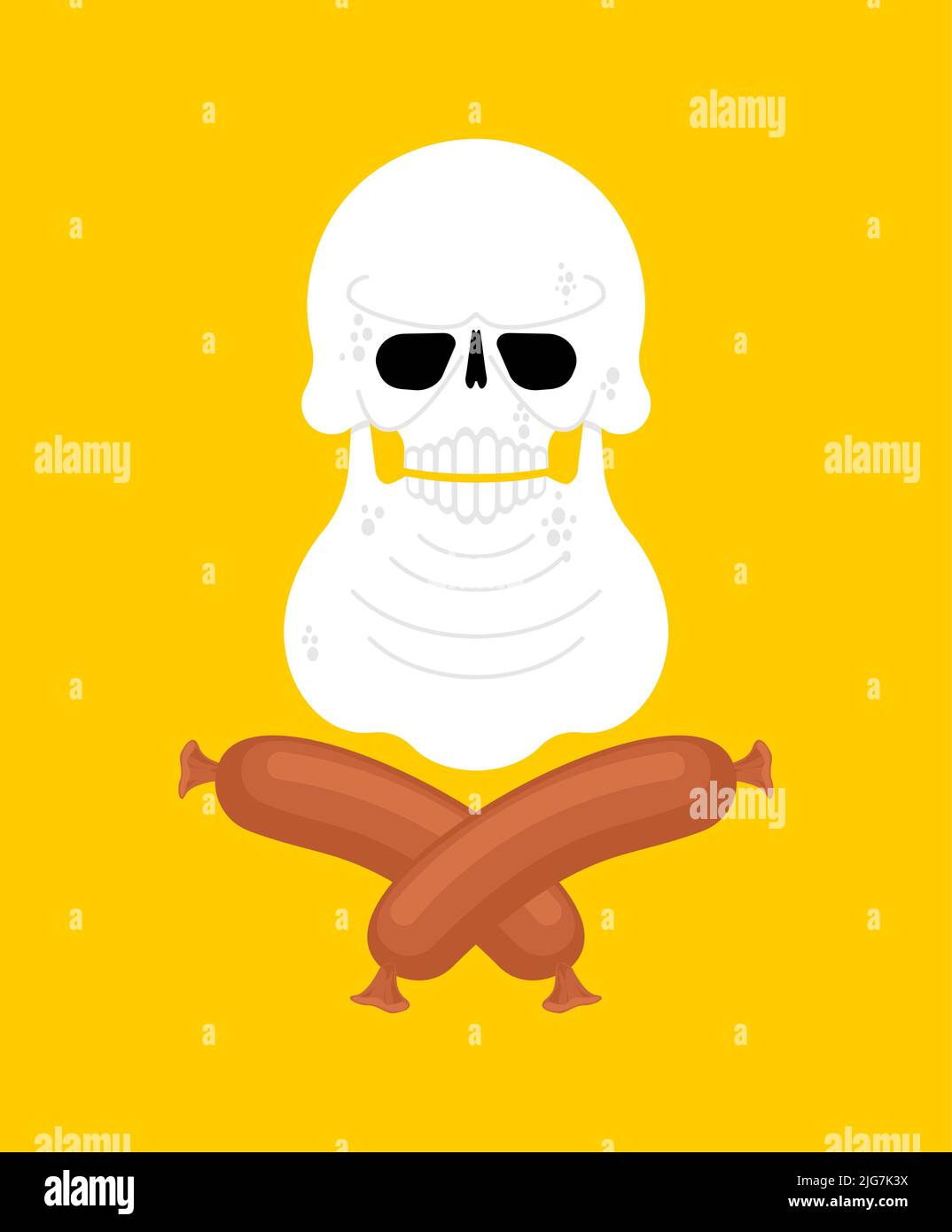 Fat skull. Thick skeleton head. Vector illustration Stock Vector Image ...