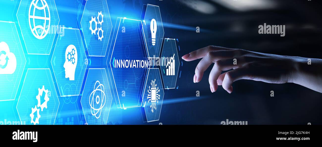 Innovation modern technology business development concept on virtual ...