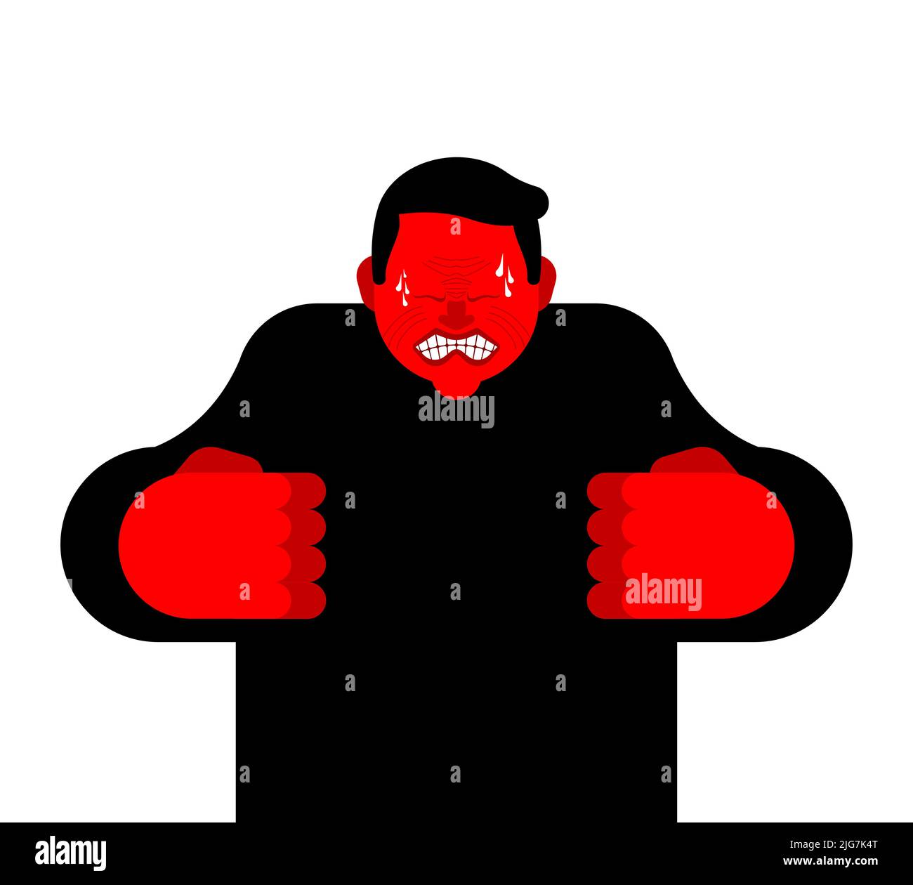 Straining face emotion. Tense face guy. Grimacing man Stock Vector ...