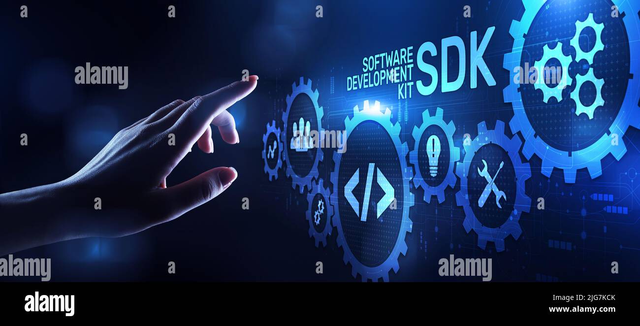 Sdk Software Development Kit Programming Technology Concept On Virtual