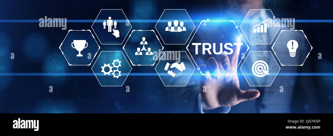 Trust customer loyalty relationship business concept on virtual screen ...